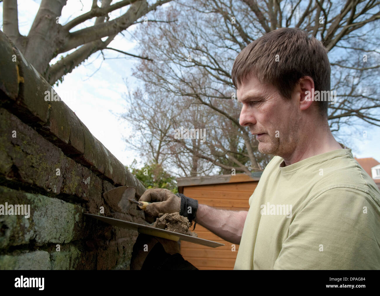 Applying cement hi-res stock photography and images - Alamy