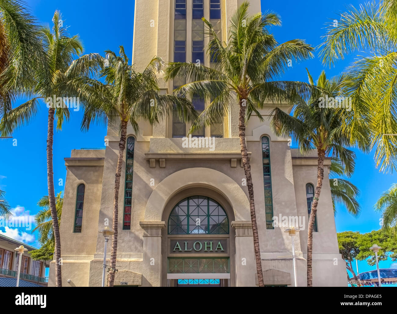The Aloha Tower in Honolulu, Oahu, Hawaii Stock Photo - Alamy