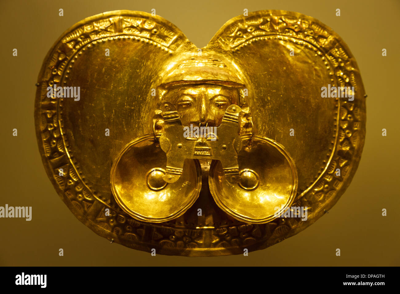 Pieces of goldsmith work, Gold museum, Bogota, Colombia, America Stock ...
