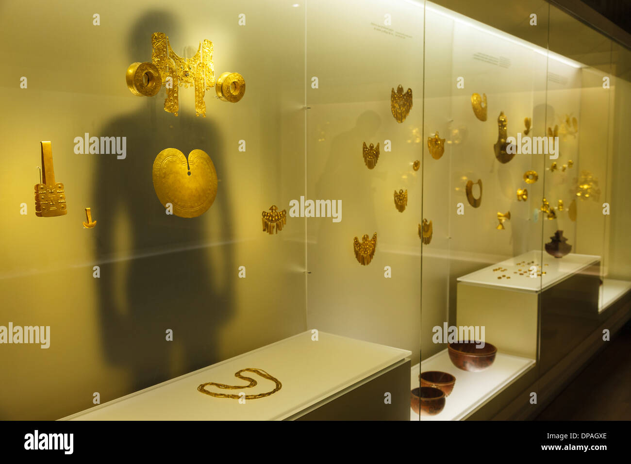 Pieces of goldsmith work, Gold museum, Bogota, Colombia, America Stock ...