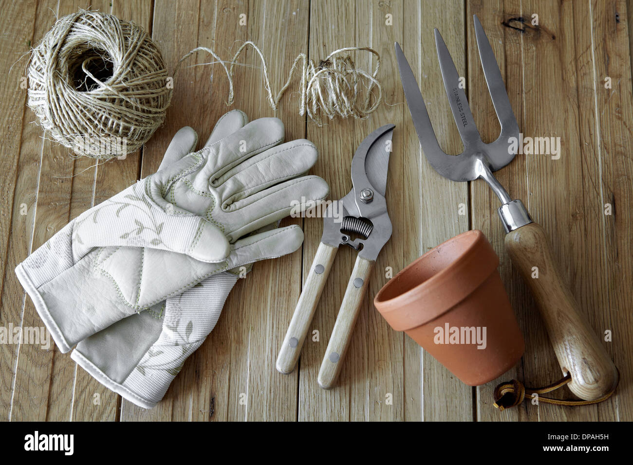 Gardening tools, still life Stock Photo - Alamy