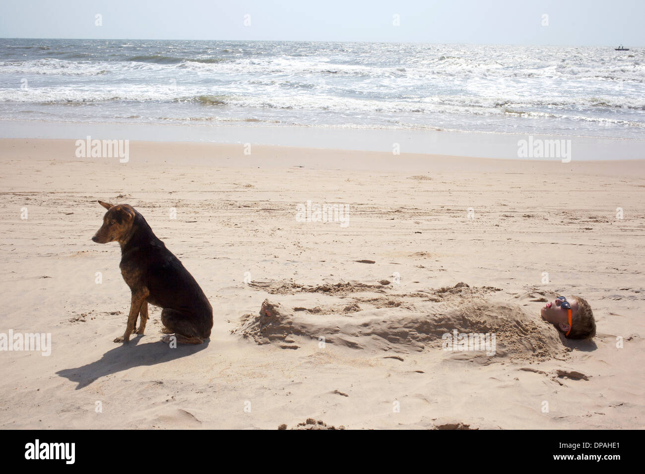Buried sand fun hi-res stock photography and images - Alamy