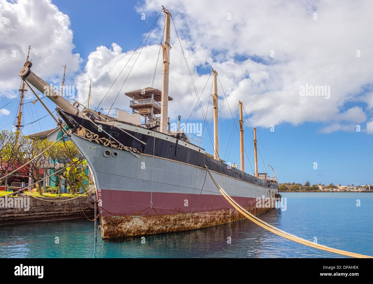 Falls of Clyde is the last surviving iron-hulled, four-masted full ...
