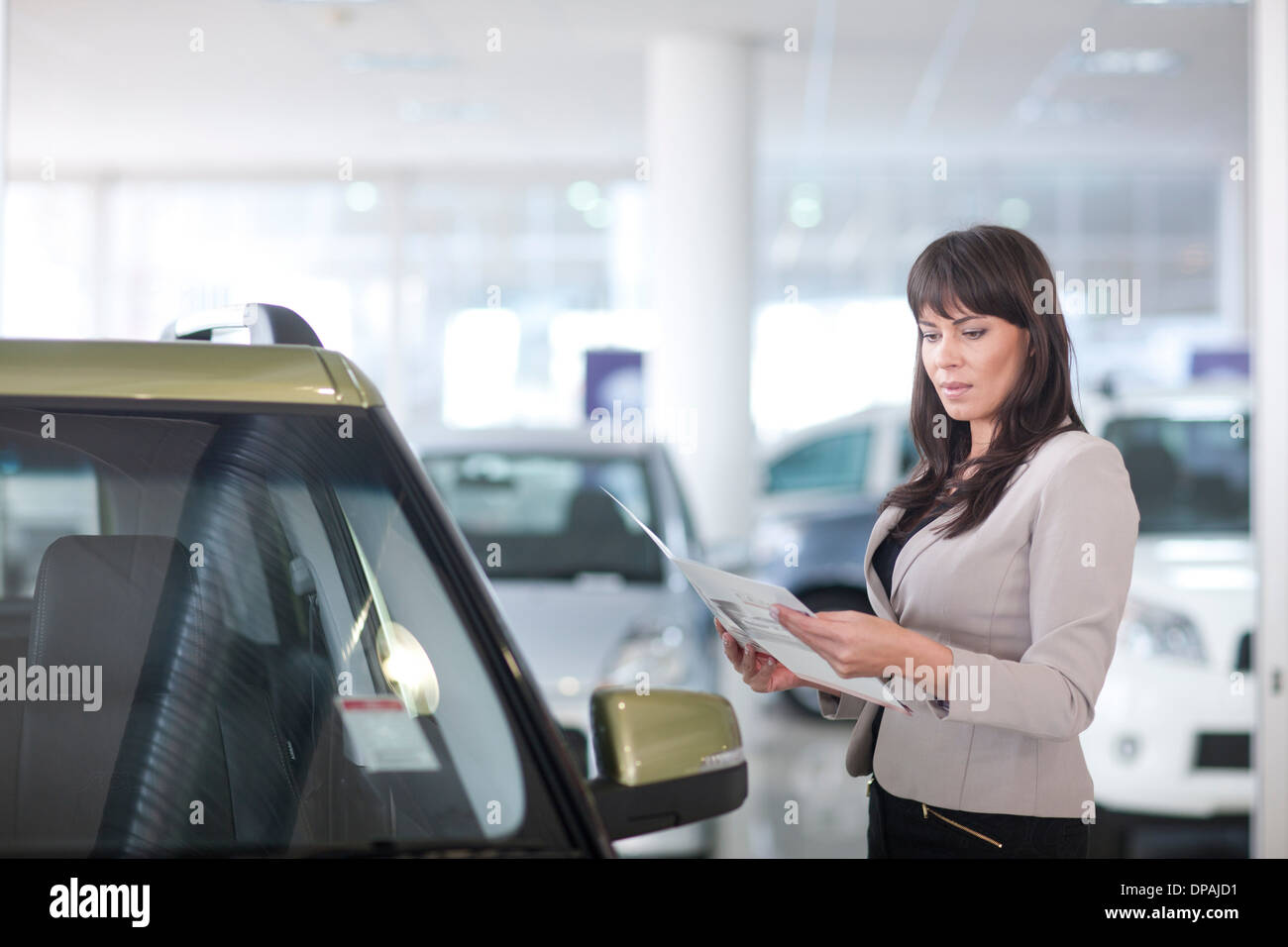 Car brochure woman hi-res stock photography and images - Alamy