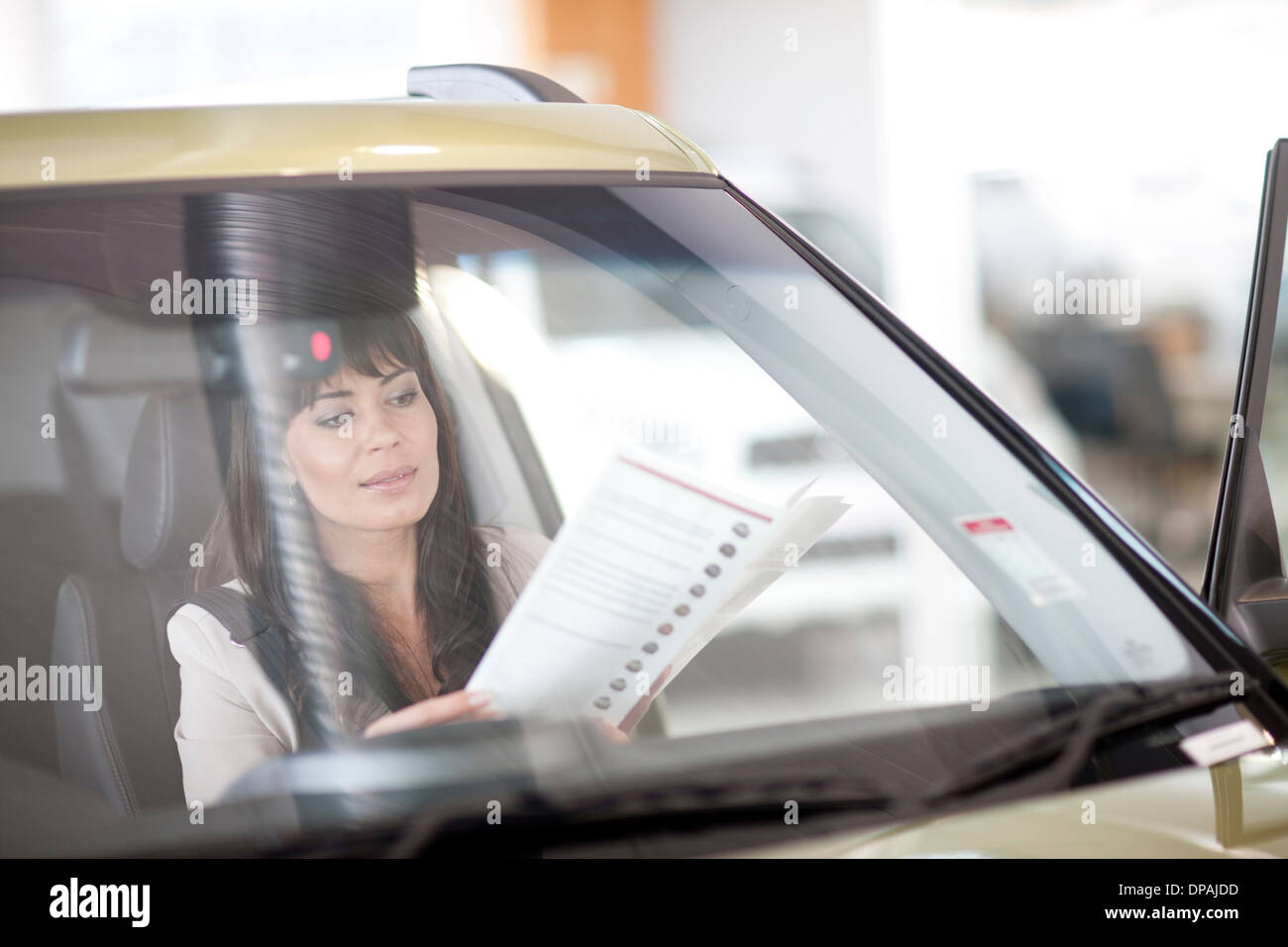Car Brochure Woman High Resolution Stock Photography and Images - Alamy