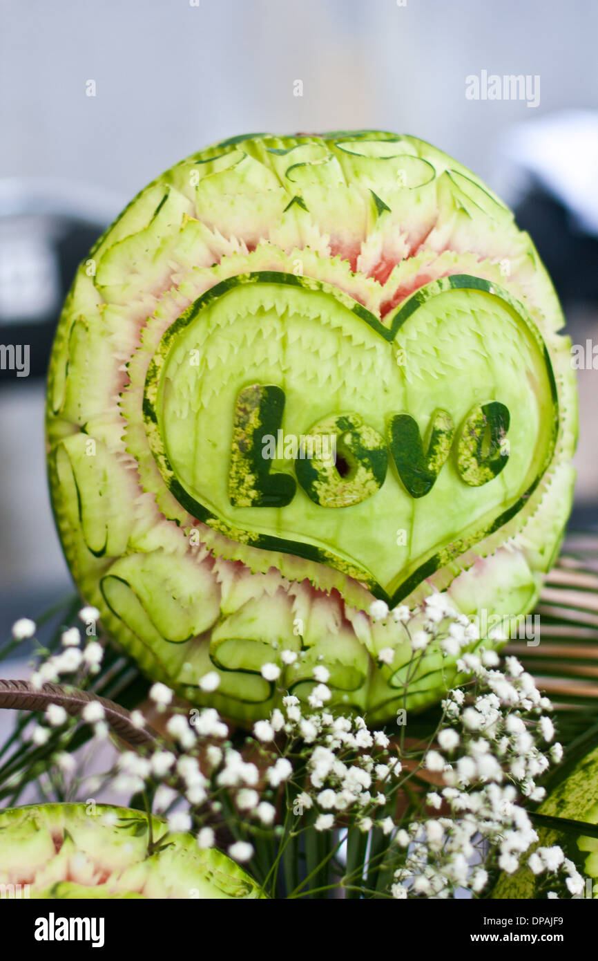 Heart Watermelon Carving