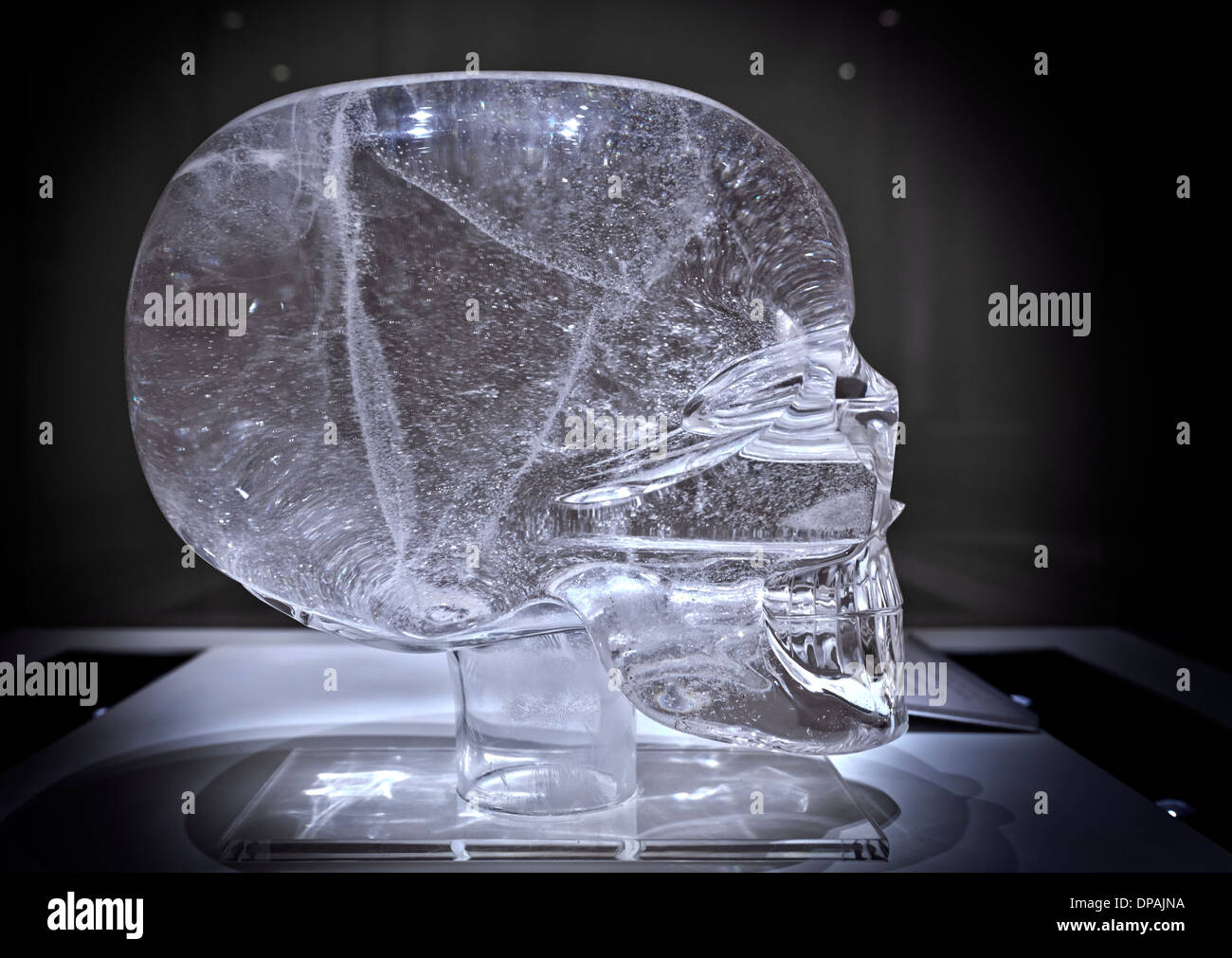 The crystal skulls are human skull hardstone carvings made of clear or ...