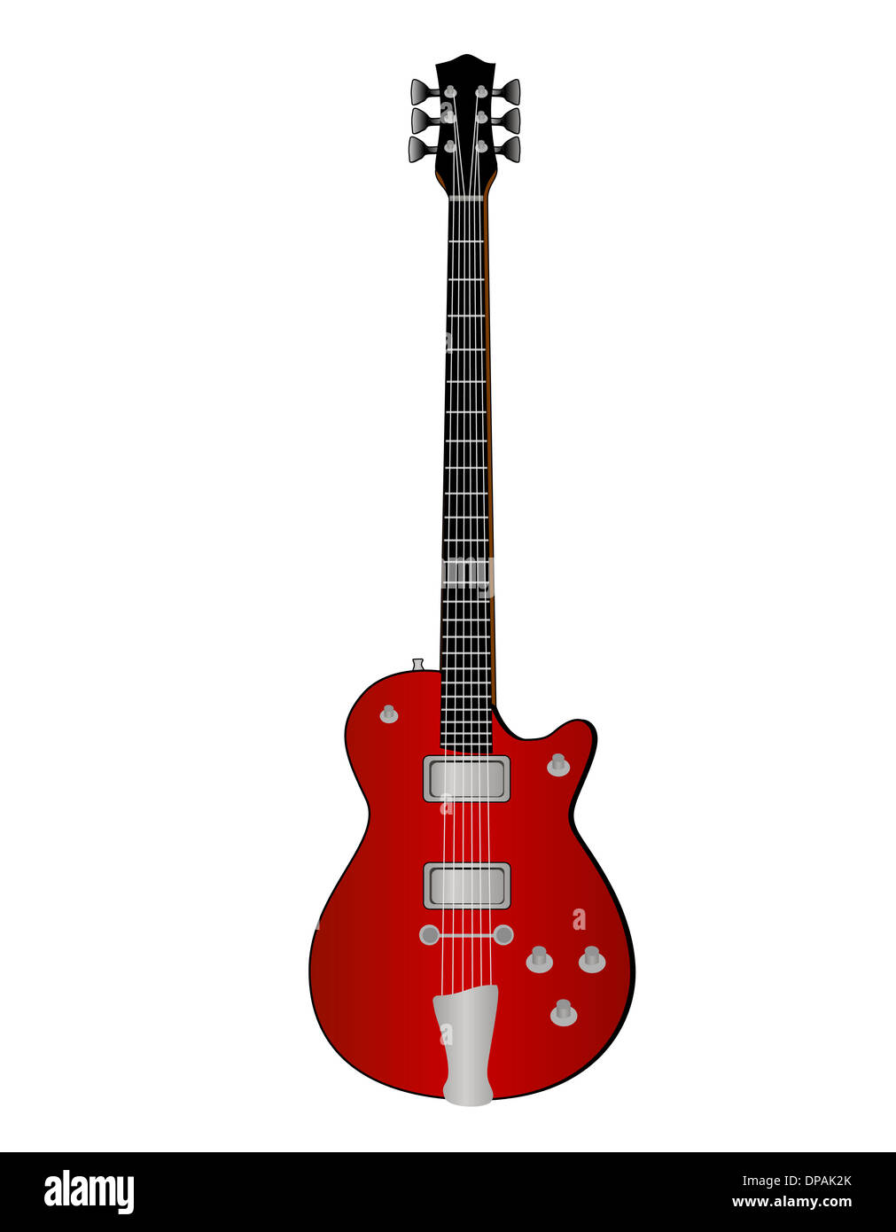 Electric rock guitar isolated on white background Stock Photo - Alamy