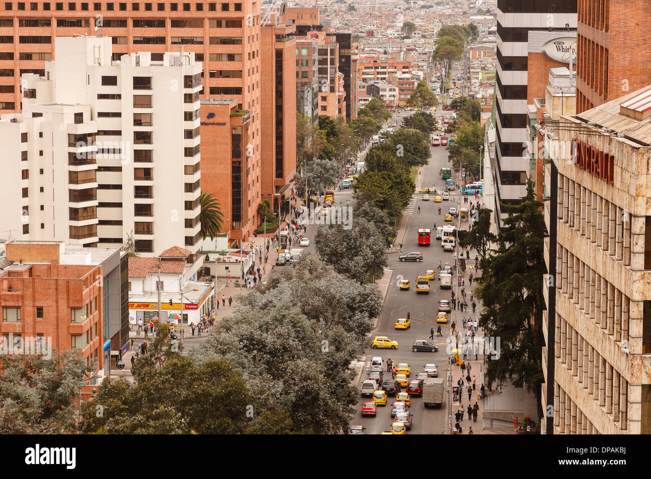 Street, cars and buildings, Bogota, Colombia, America Stock Photo - Alamy