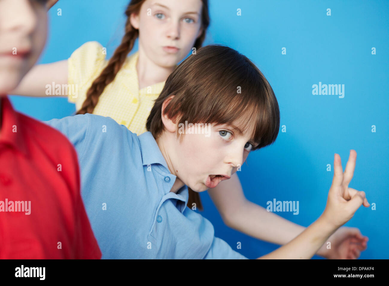 Boy With Peace Sign High Resolution Stock Photography and Images - Alamy
