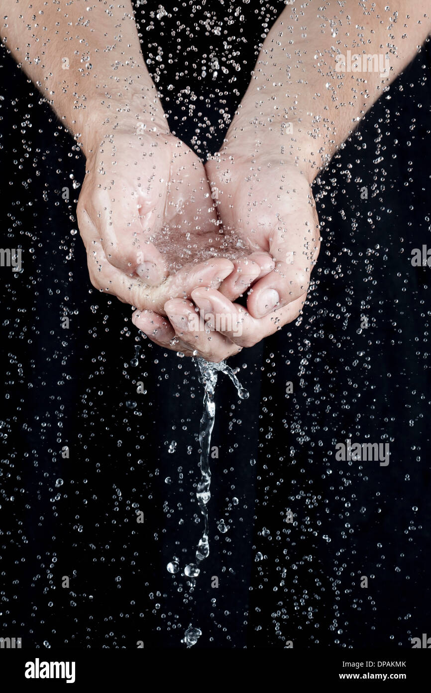 Cupped Hands Water