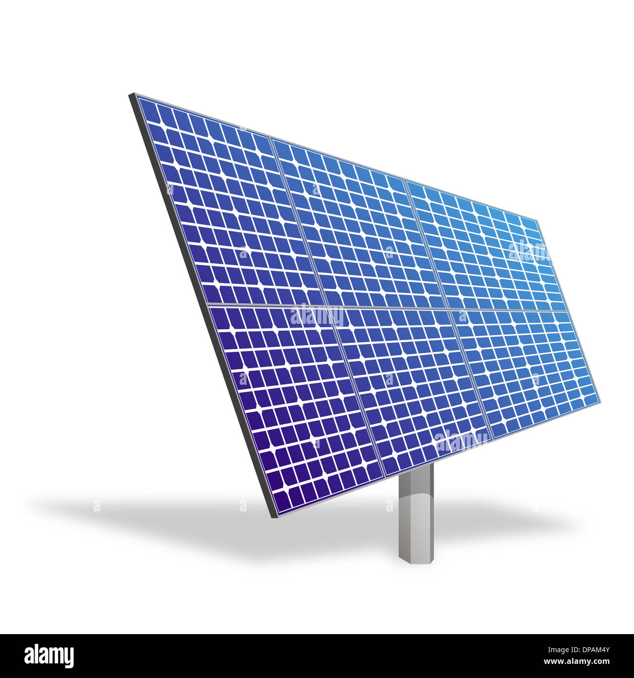 Solar panel for alternative energy isolated on white. Ecological power ...