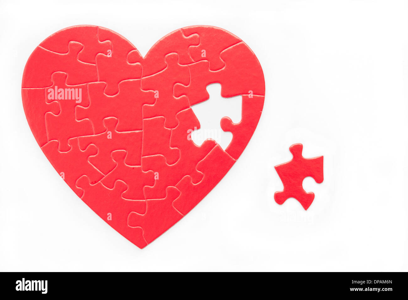 Incomplete heart puzzle Cut Out Stock Images & Pictures - Alamy