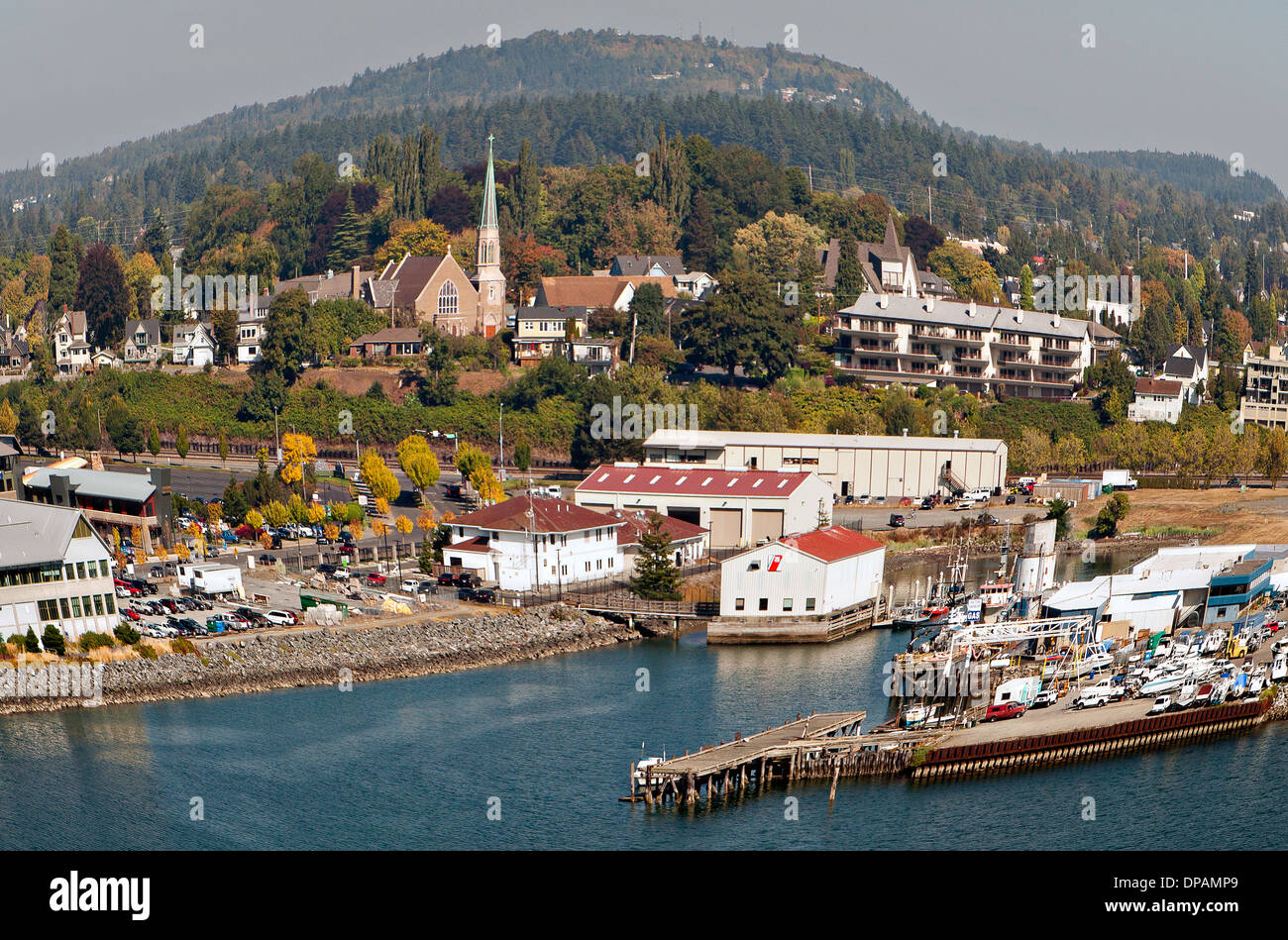 Aerial view of the waterfront and US Coast Guard Station September 27 ...