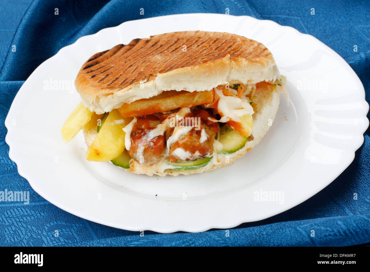Sandwich burger cutlet mustard hi-res stock photography and images - Alamy