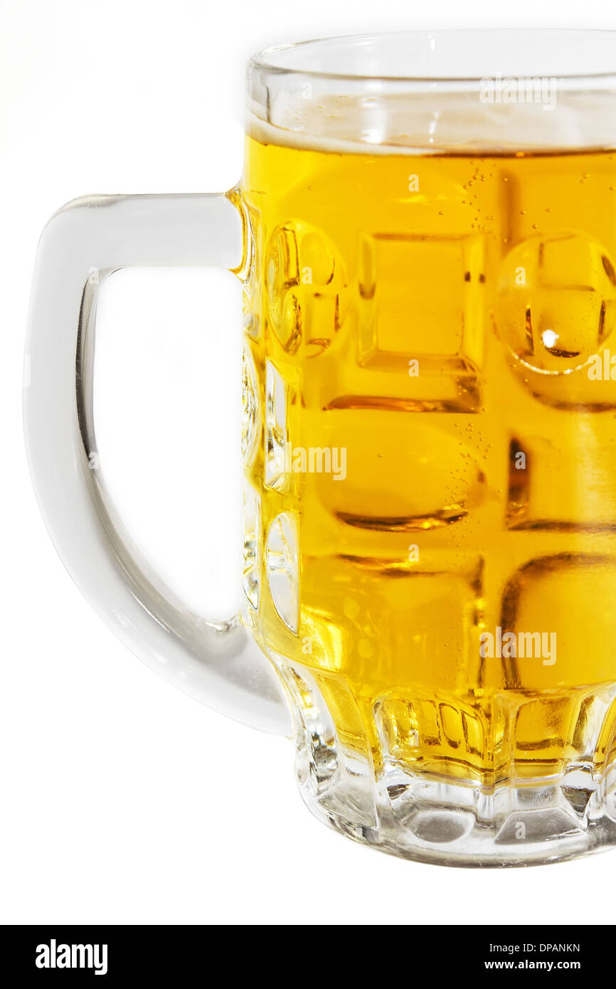 Light beer isolated from white Stock Photo - Alamy