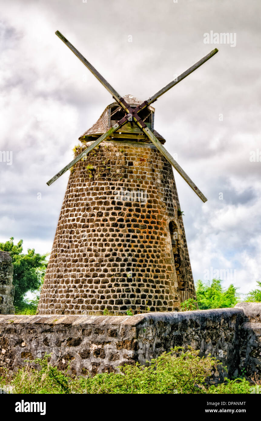 Sugar Mills, Betty's Hope, Antigua Stock Photo - Alamy