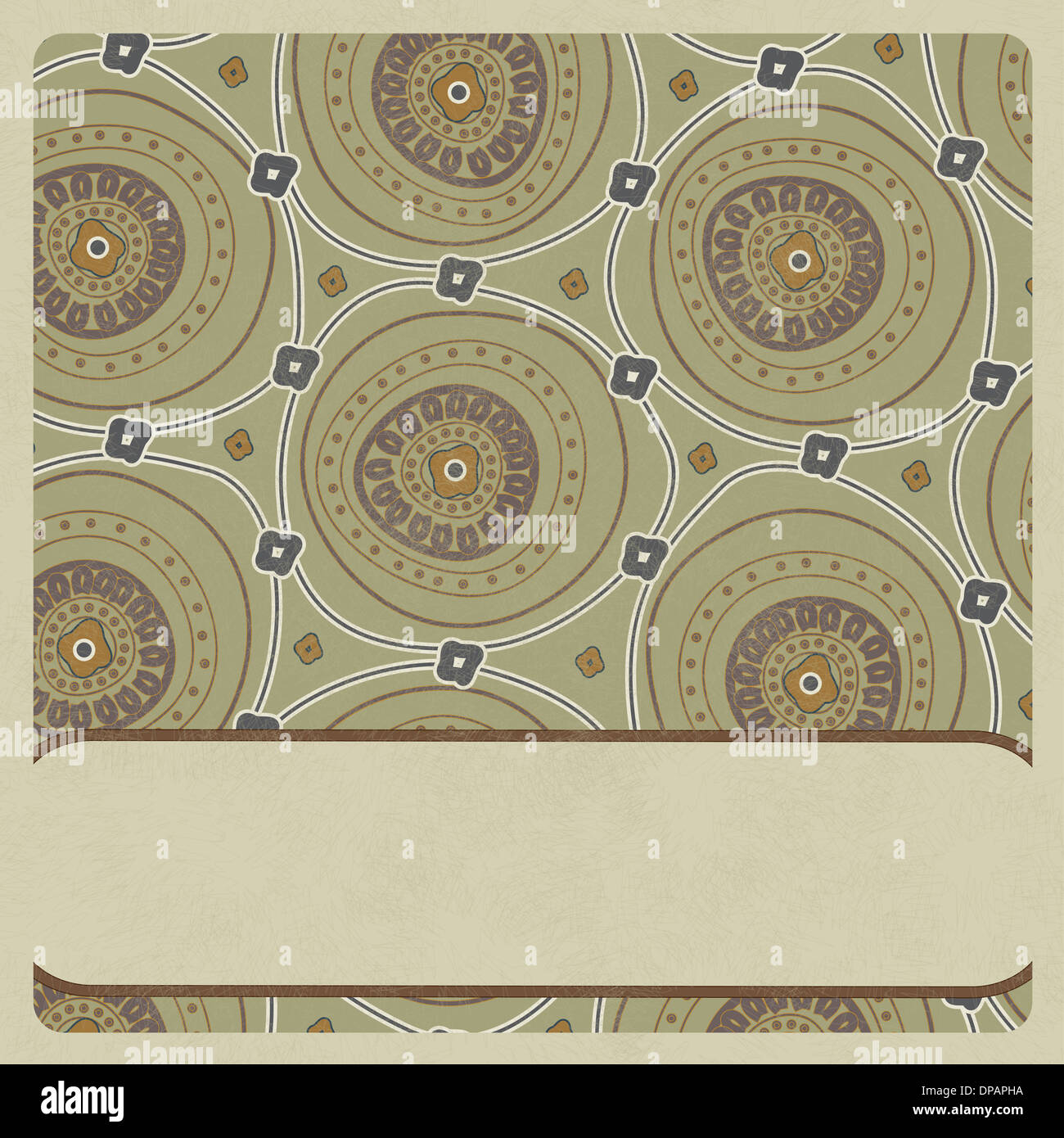 Place for text card frame with circles on green, vector Stock Photo - Alamy