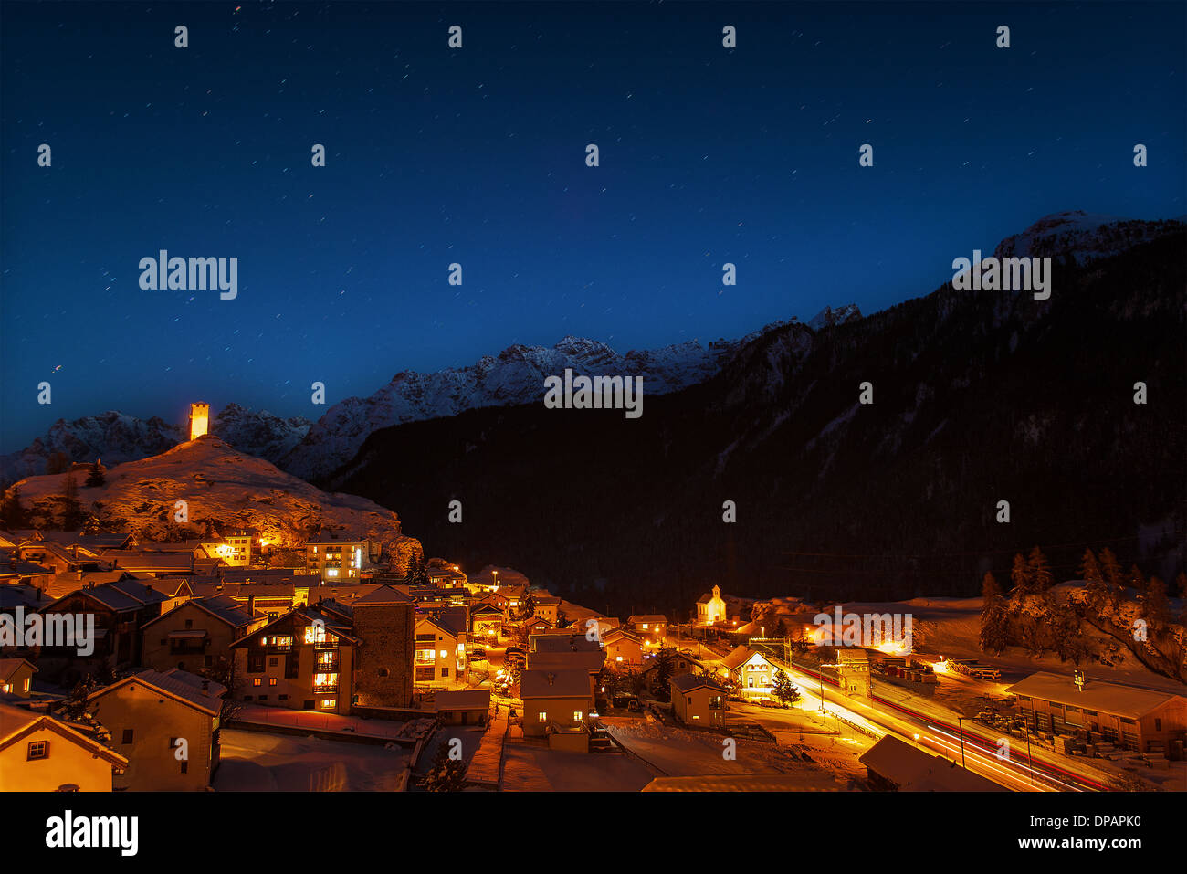Village of ardez in winter hi-res stock photography and images - Alamy