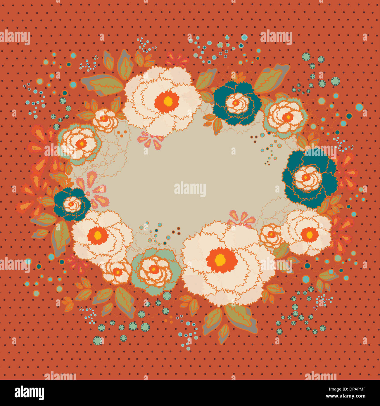 Vintage floral frame Stock Photo - Alamy