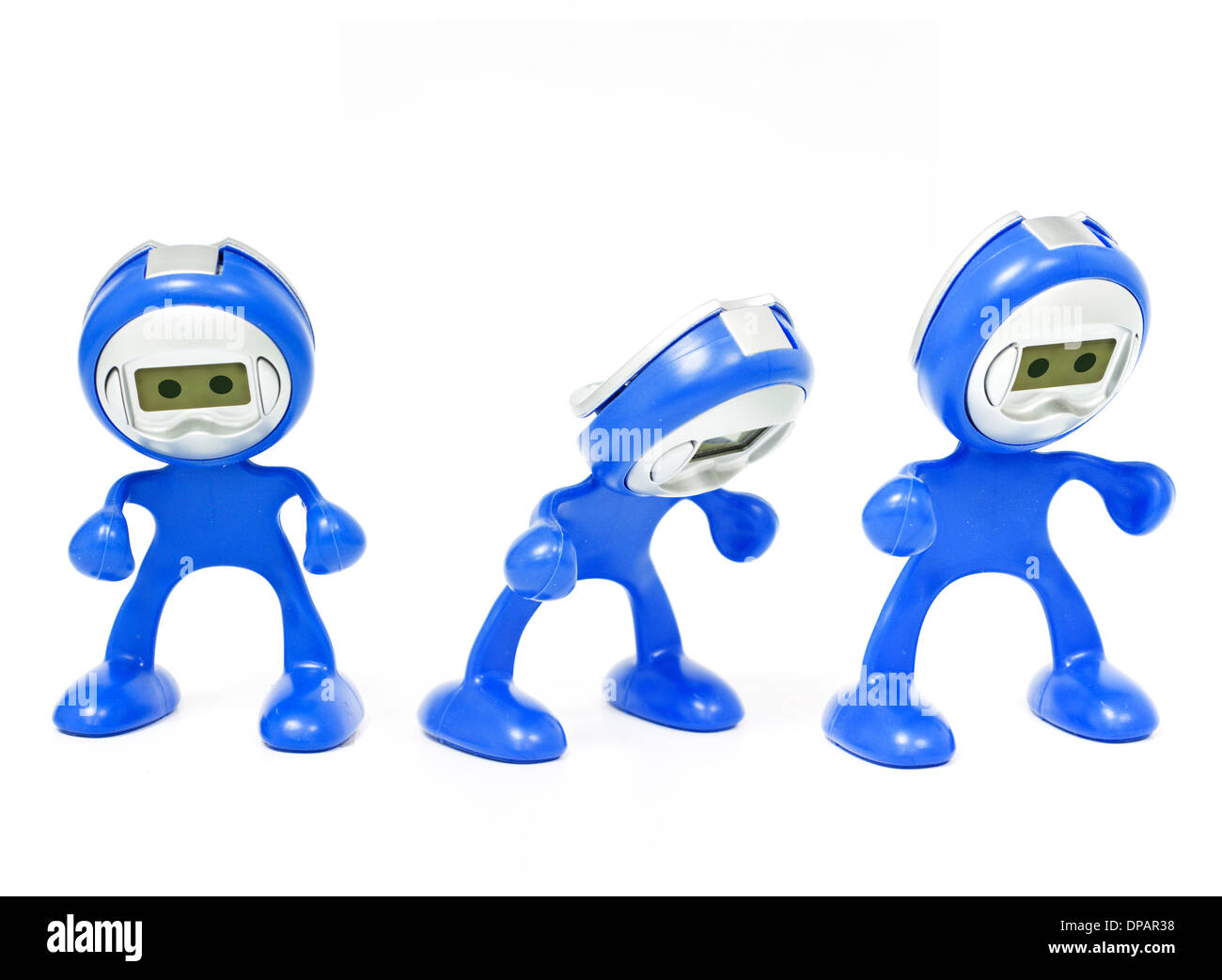 Blue high tech man. On-line shopping or IT technologies symbol Stock ...