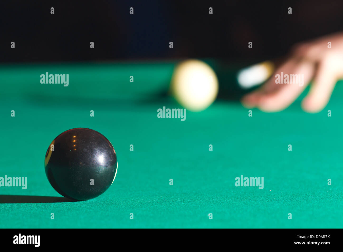 Eight balls billiards. Picture shoot with short focus for art vision ...