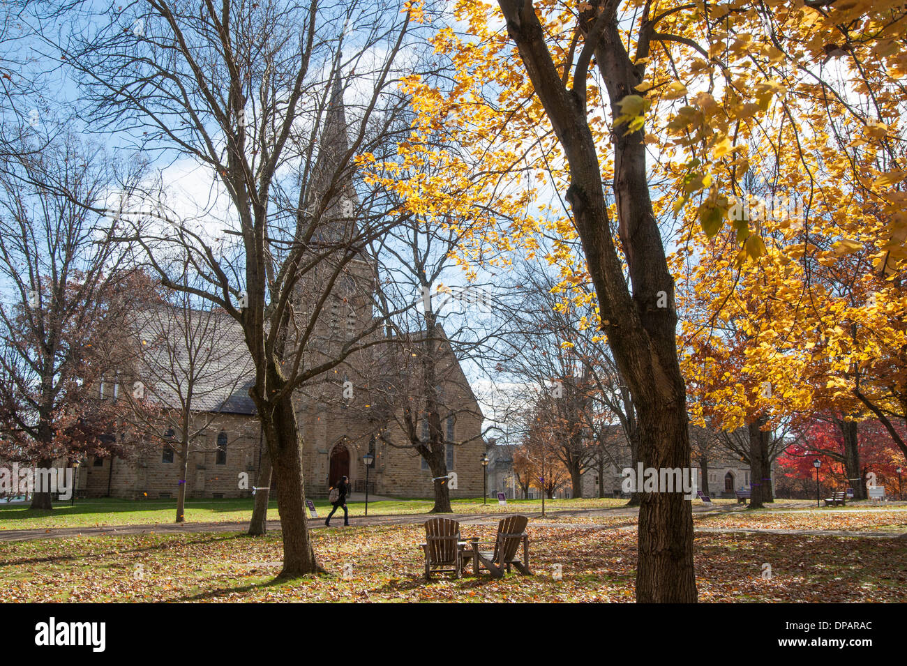 Kenyon College campus, Gambier, OH. Church of the Holy Spirit Stock ...