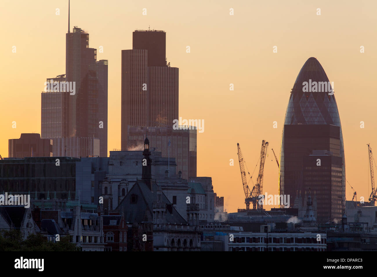 The gherkin sunrise hi-res stock photography and images - Alamy