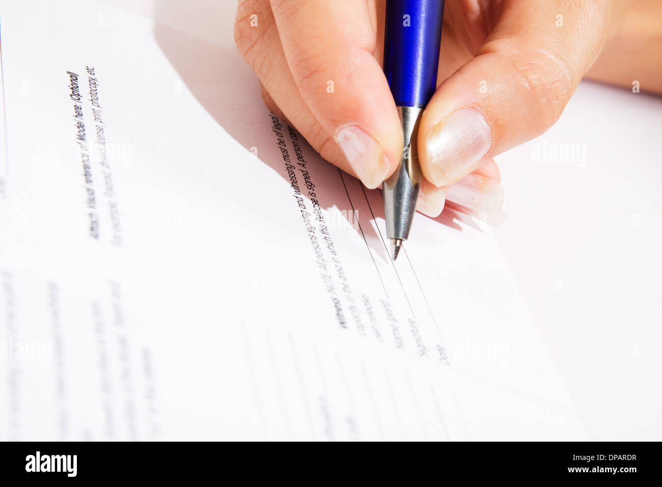 Printed agreement hi-res stock photography and images - Alamy
