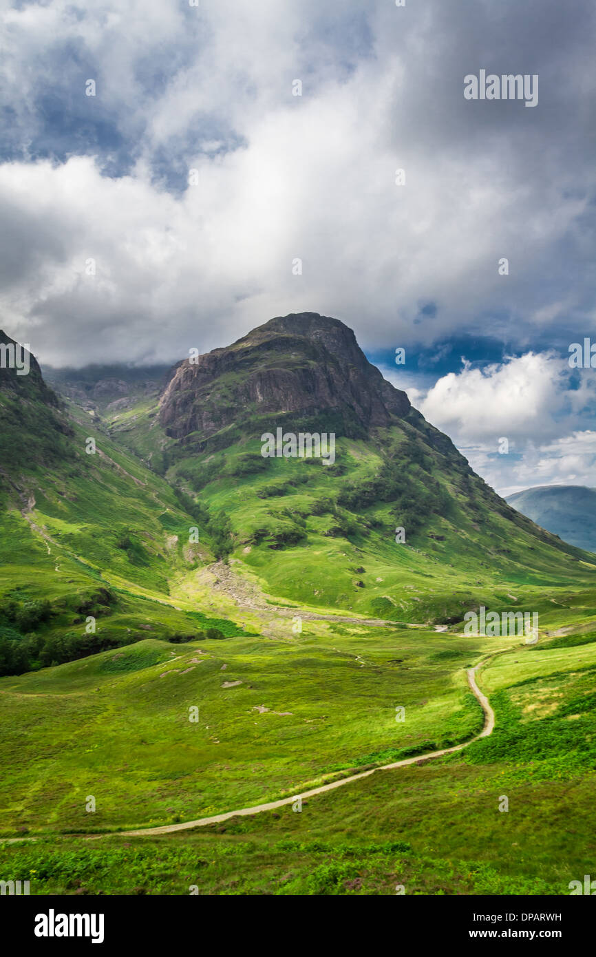 Beautiful footpath in the Scotland highlands in summer Stock Photo - Alamy