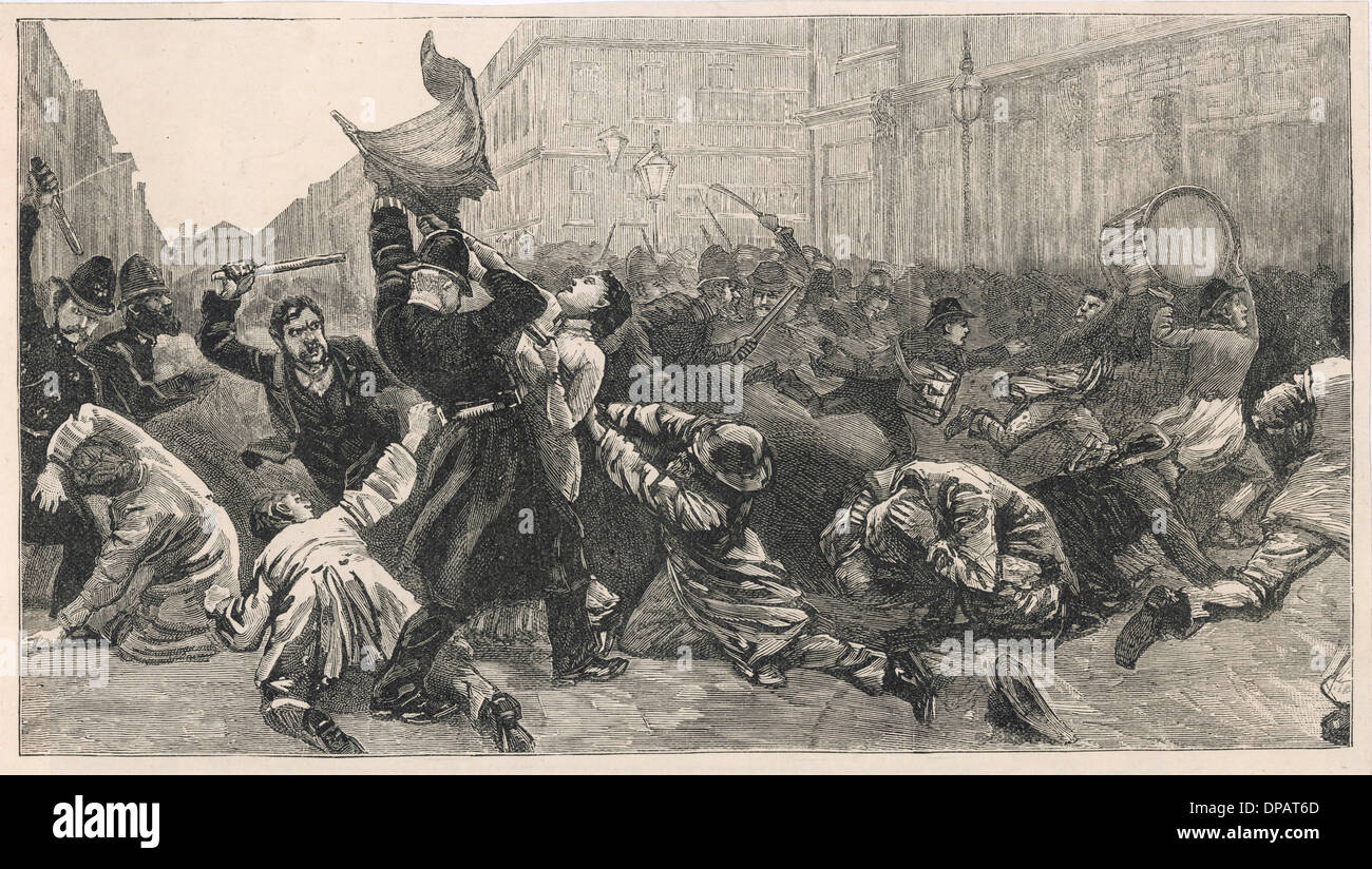 Riots in trafalgar square 1887 hi-res stock photography and images - Alamy