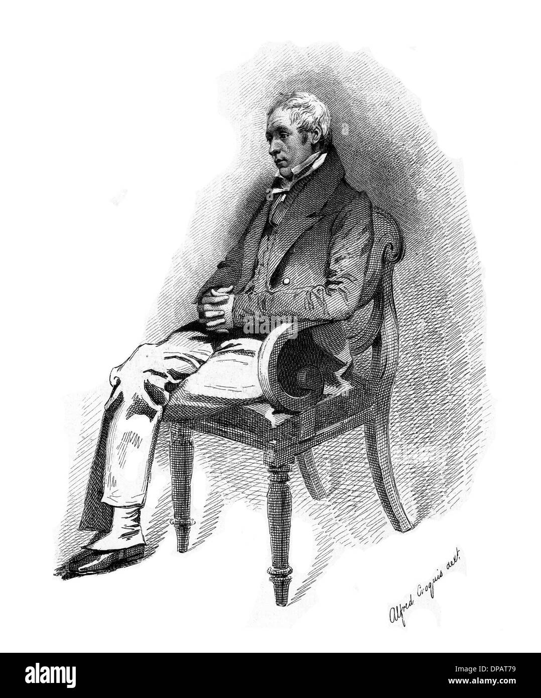 DAVID BREWSTER SEATED Stock Photo - Alamy