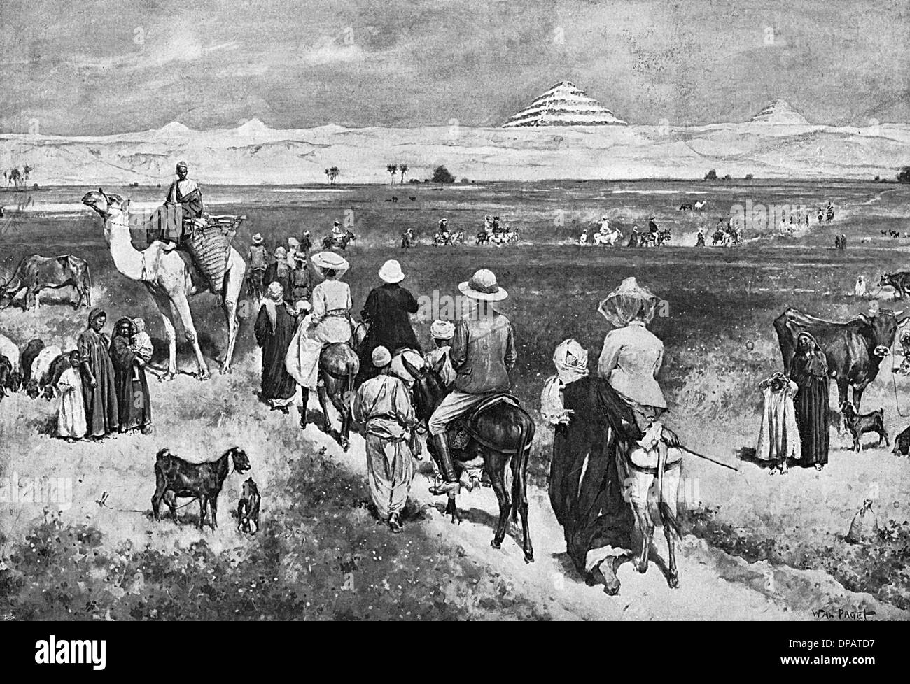 Visiting the Pyramids Stock Photo - Alamy