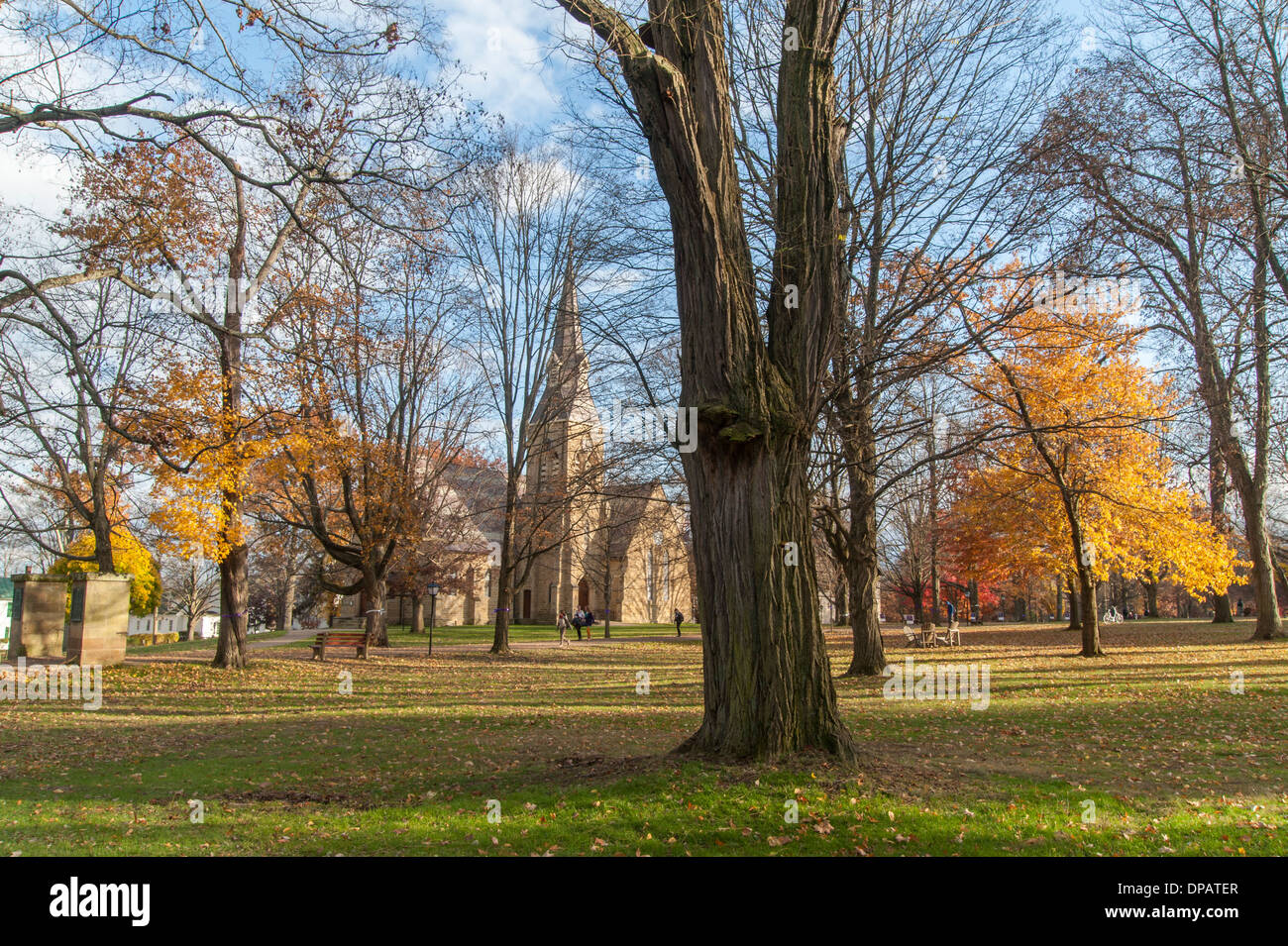 Kenyon College campus, Gambier, OH. Church of the Holy Spirit Stock ...