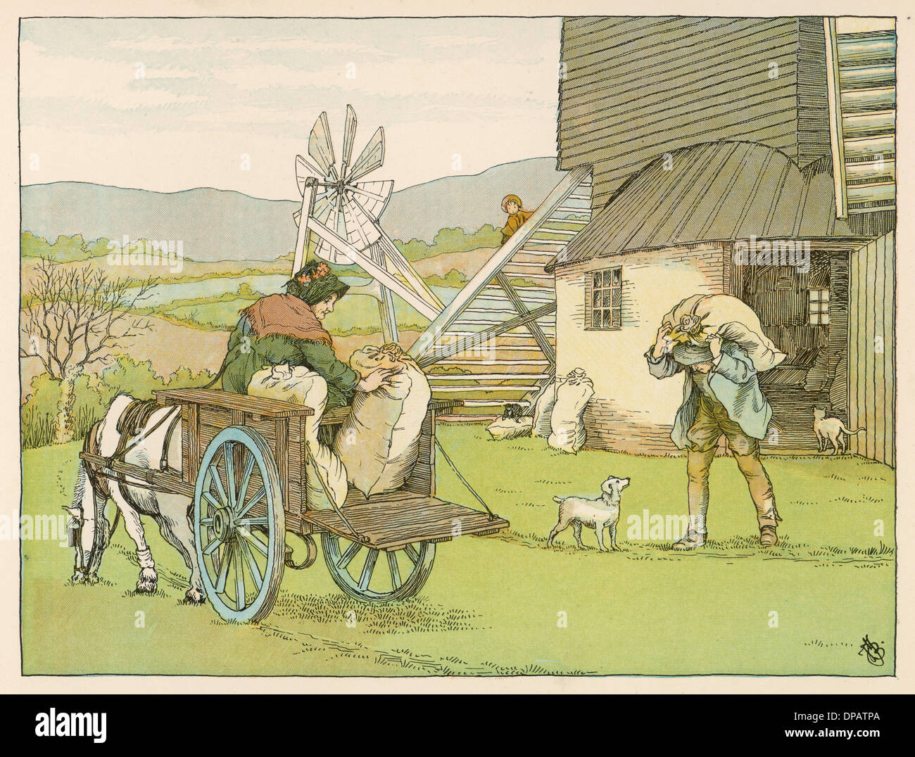 Windmill - Miller Stock Photo - Alamy