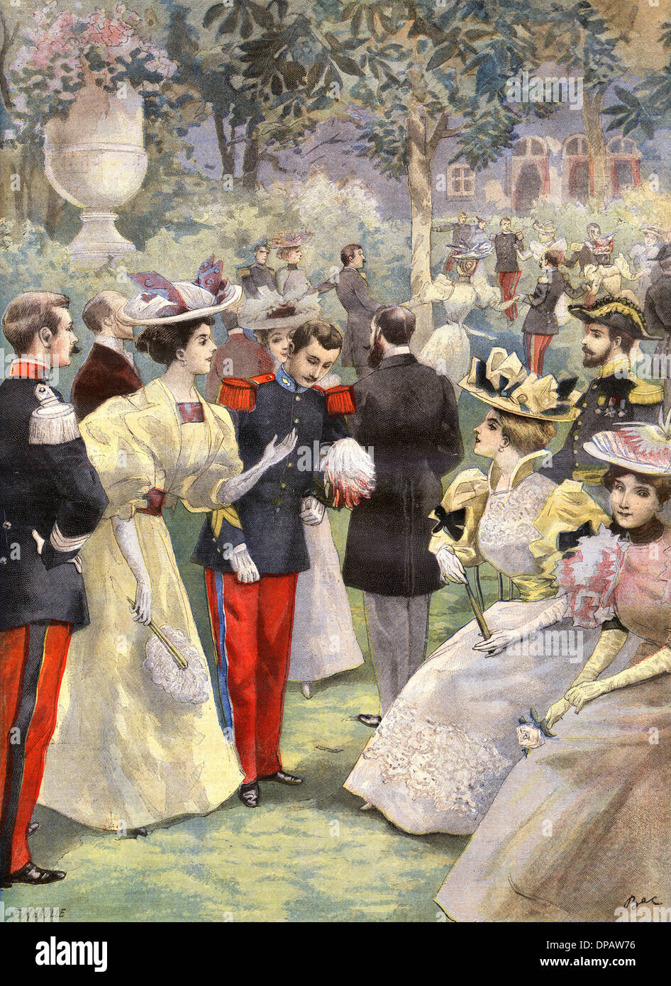 FRENCH GARDEN PARTY 1896 Stock Photo - Alamy