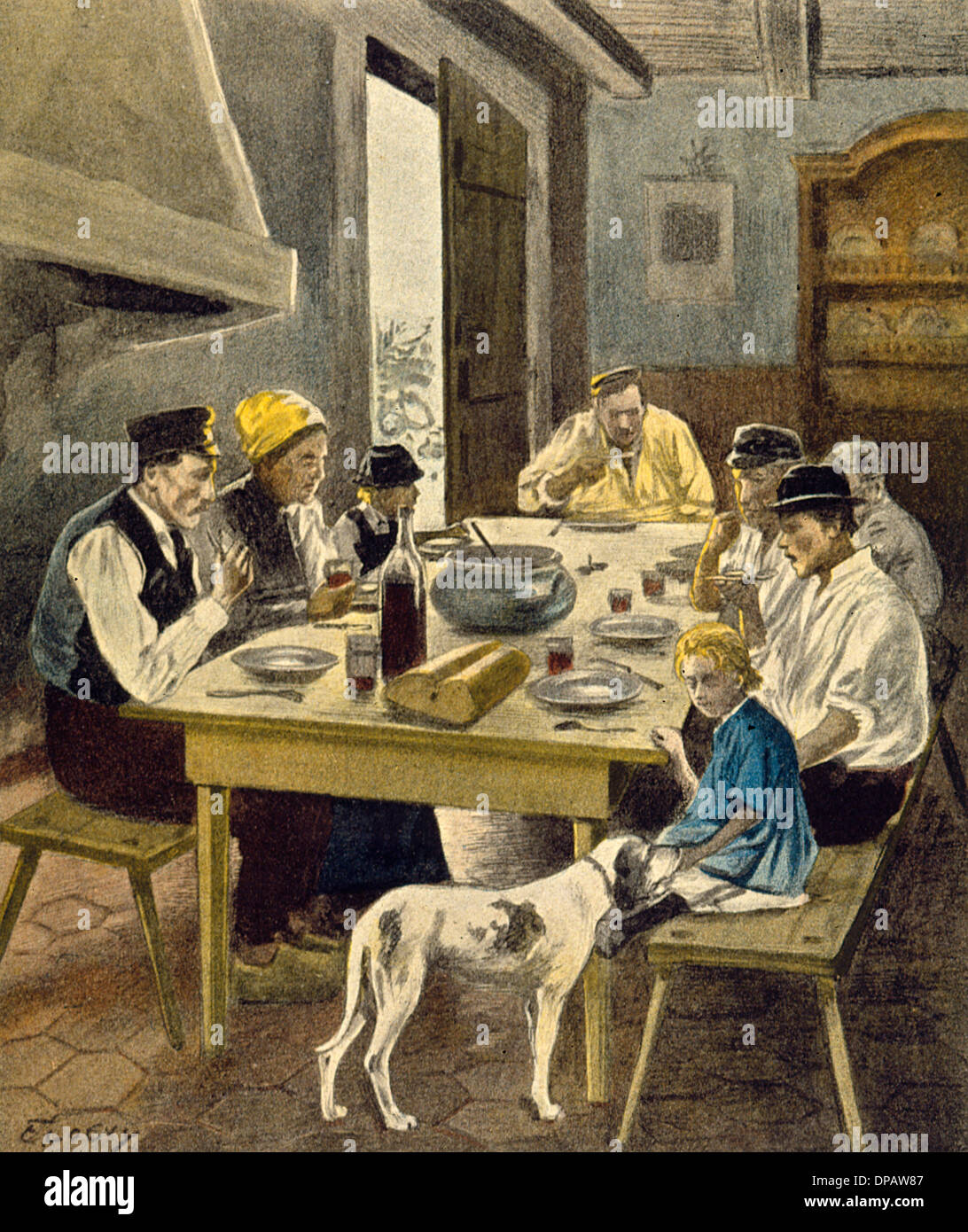 Farmer family 19th century hi-res stock photography and images - Alamy