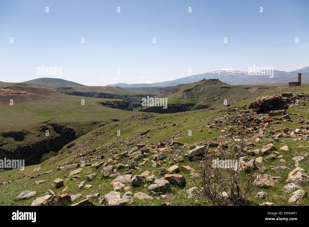 distant view of Manuchehr mosque, Ani, Turkey Stock Photo - Alamy