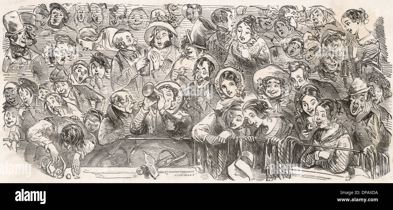 Pantomime audience 1850 Stock Photo - Alamy