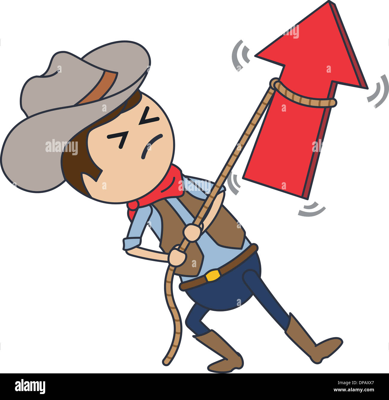 Cowboy using lasso Cut Out Stock Images & Pictures - Alamy