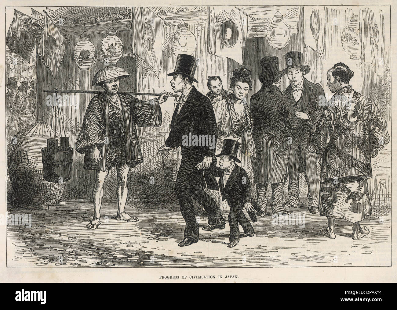 Japanese men in Western dress Stock Photo - Alamy