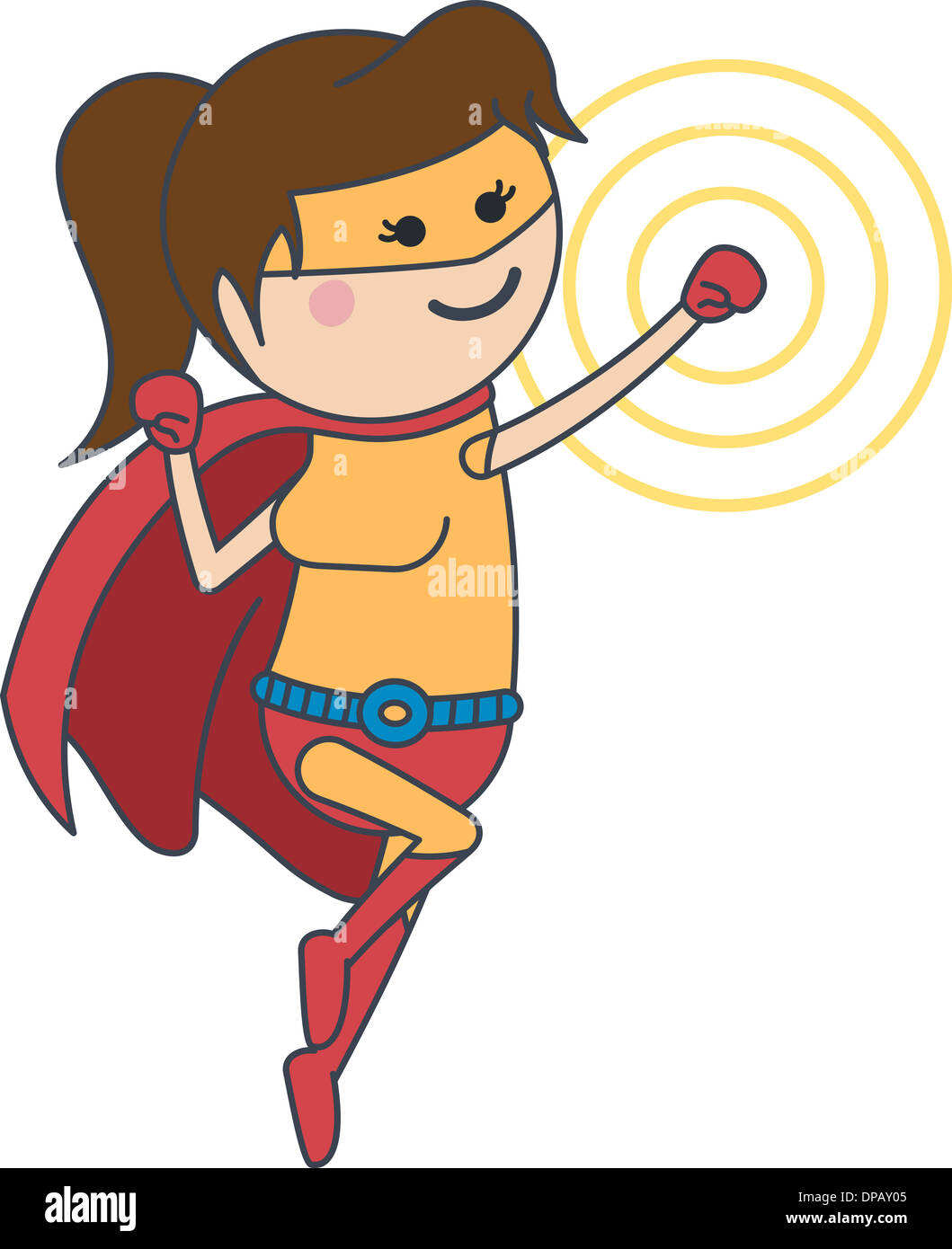 A superhero against white background Stock Photo - Alamy