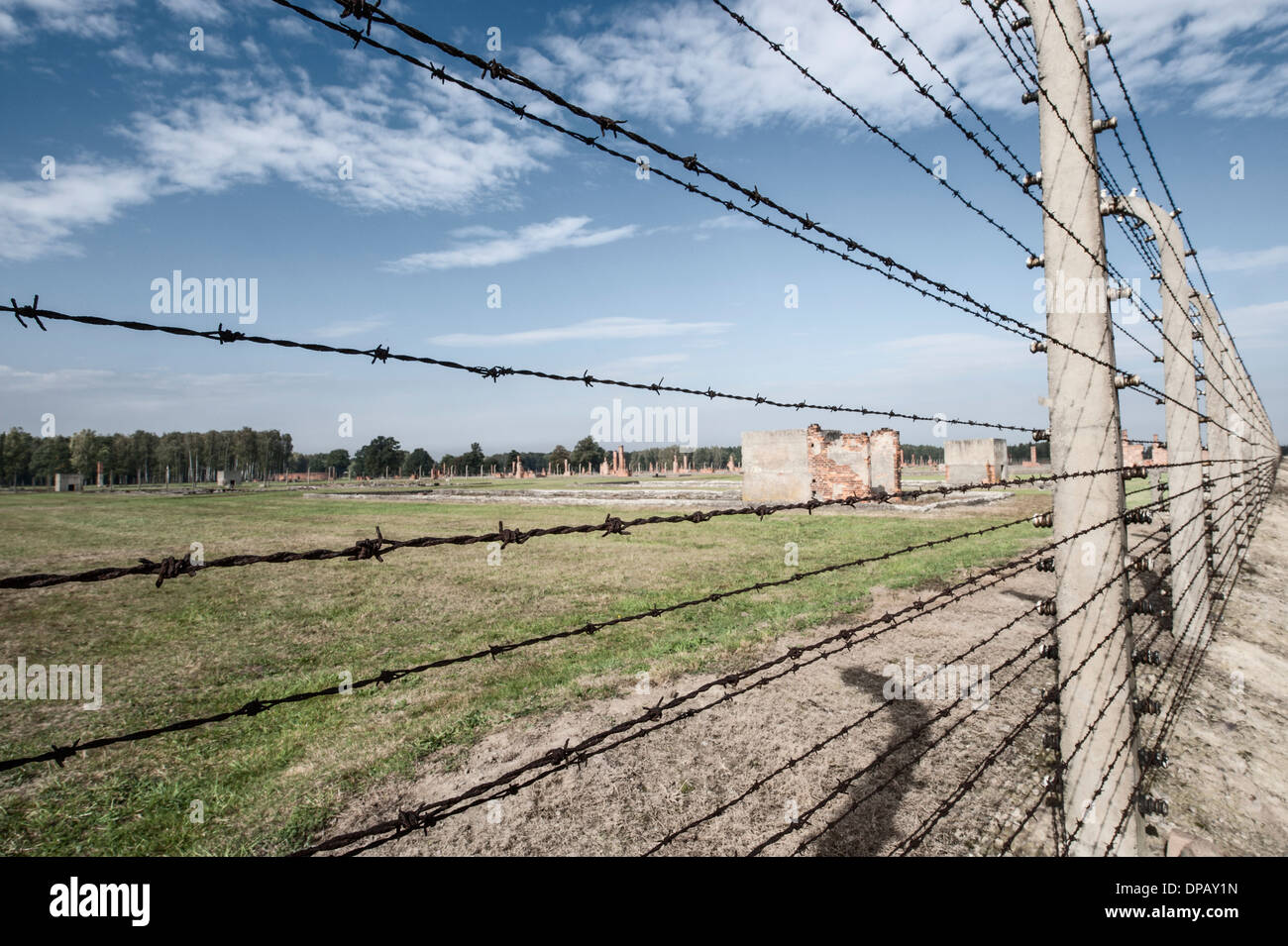 Barbed wire fence auschwitz ii birkenau hi-res stock photography and ...