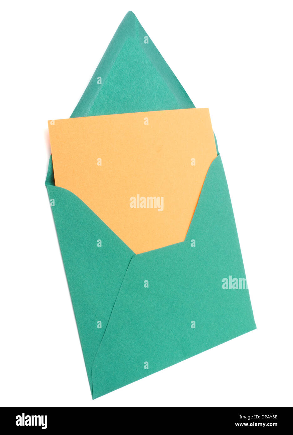 envelope with card isolated on white background Stock Photo - Alamy