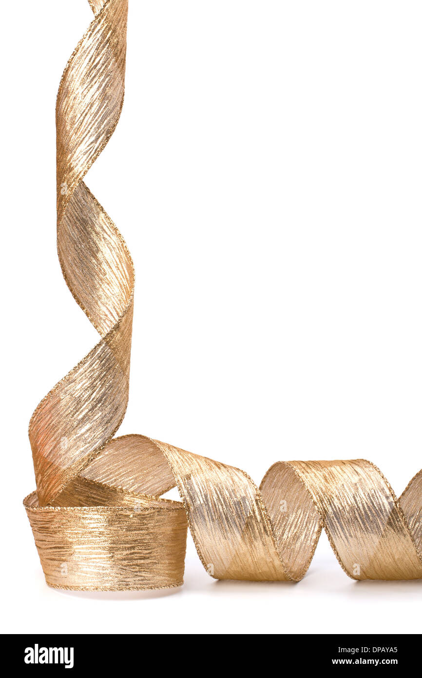 Wrapping ribbon isolated on white background Stock Photo - Alamy