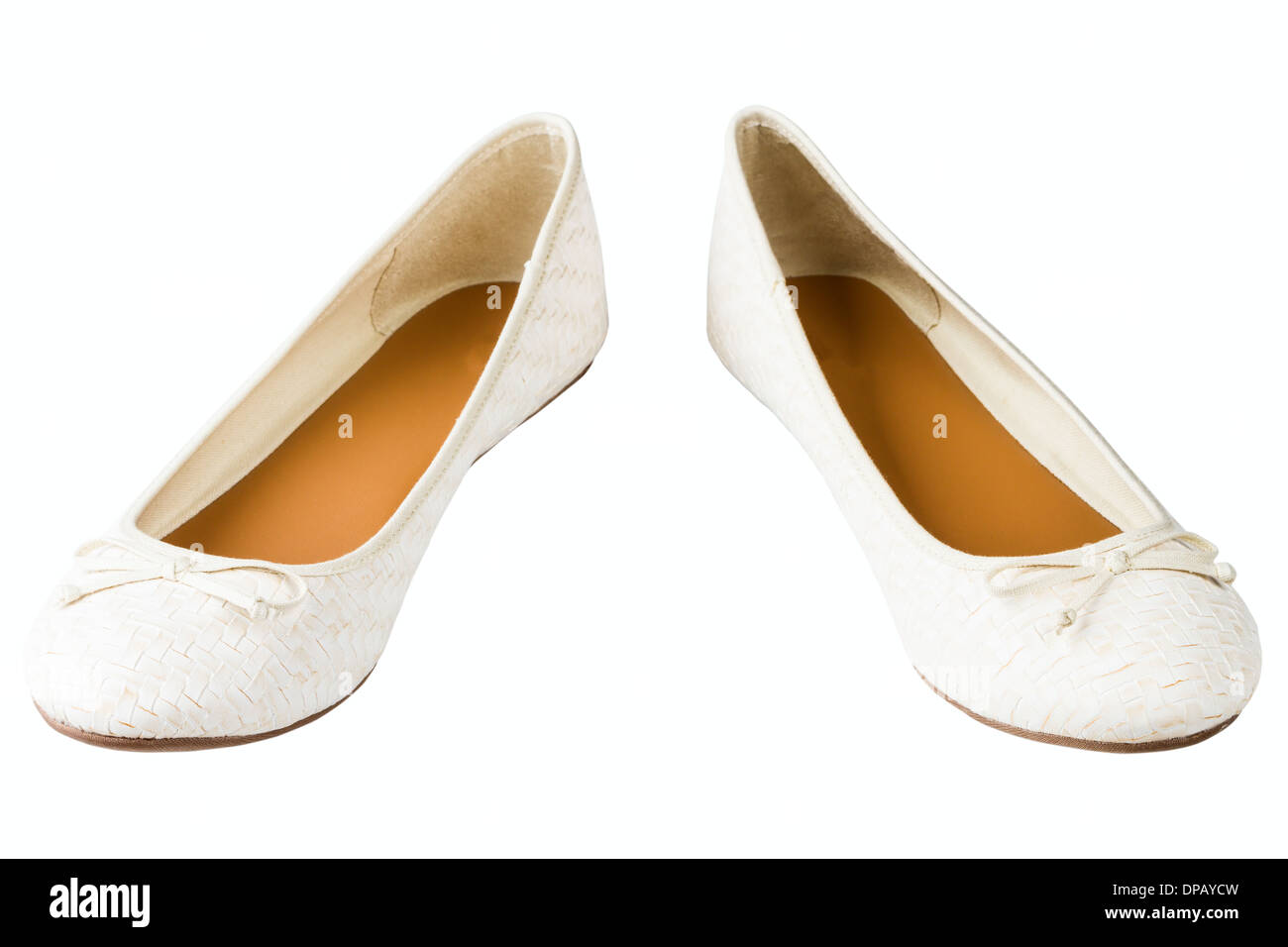 women's beige shoes isolated on white background Stock Photo - Alamy