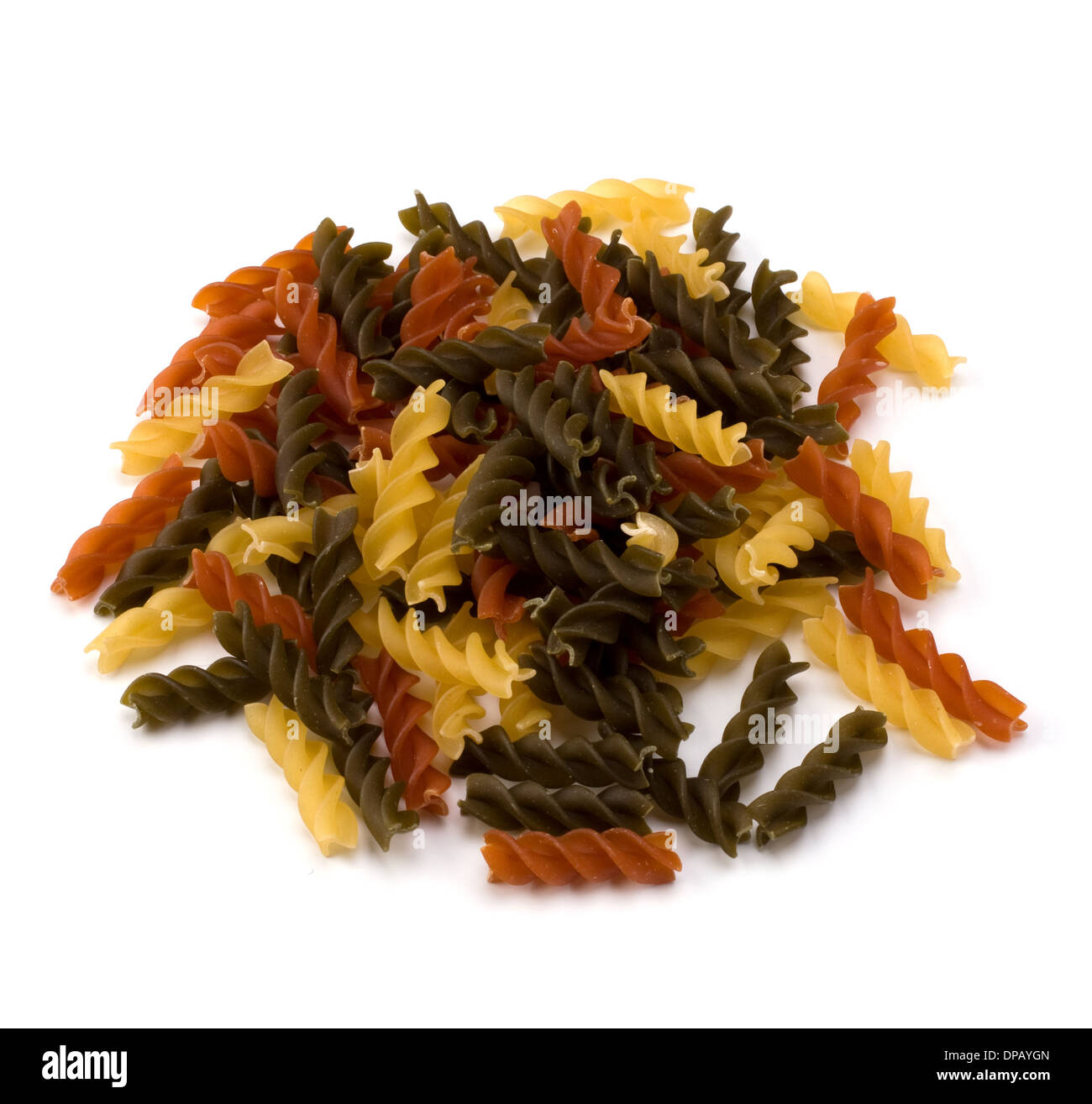Italian pasta isolated on white background Stock Photo - Alamy