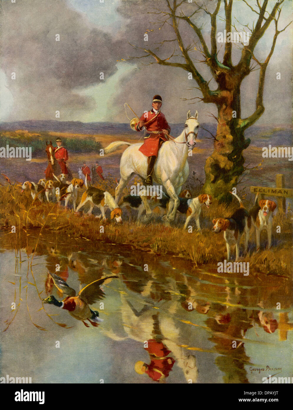 FRENCH HUNTSMEN & HOUNDS Stock Photo - Alamy