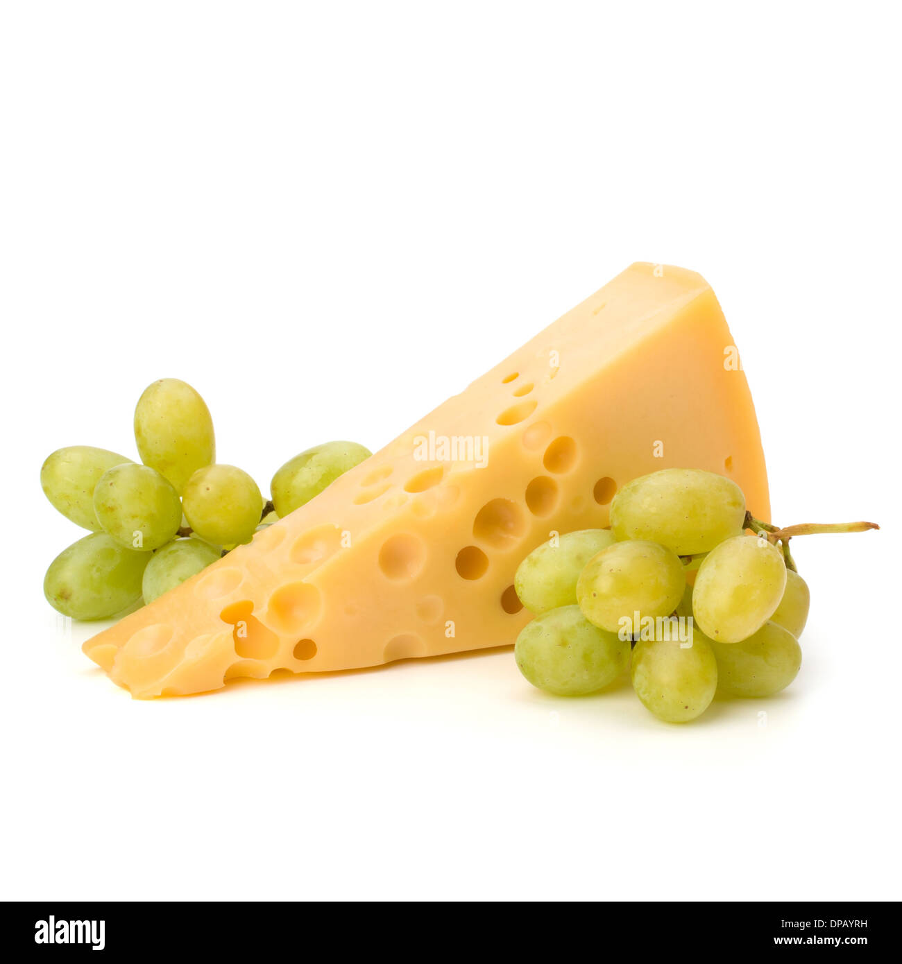 Perfect bunch of grapes and cheese isolated on white background Stock ...