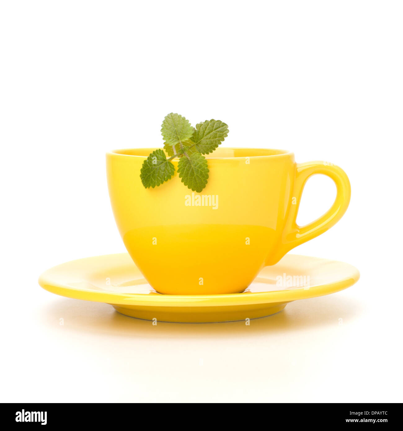 Herbal peppermint tea cup isolated on white background. Alternative ...
